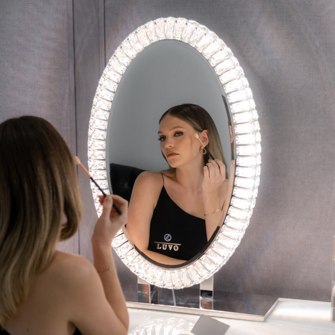 Diamond Vanity Mirror | Glamorous LED Lighted Mirrors – Luvo Store