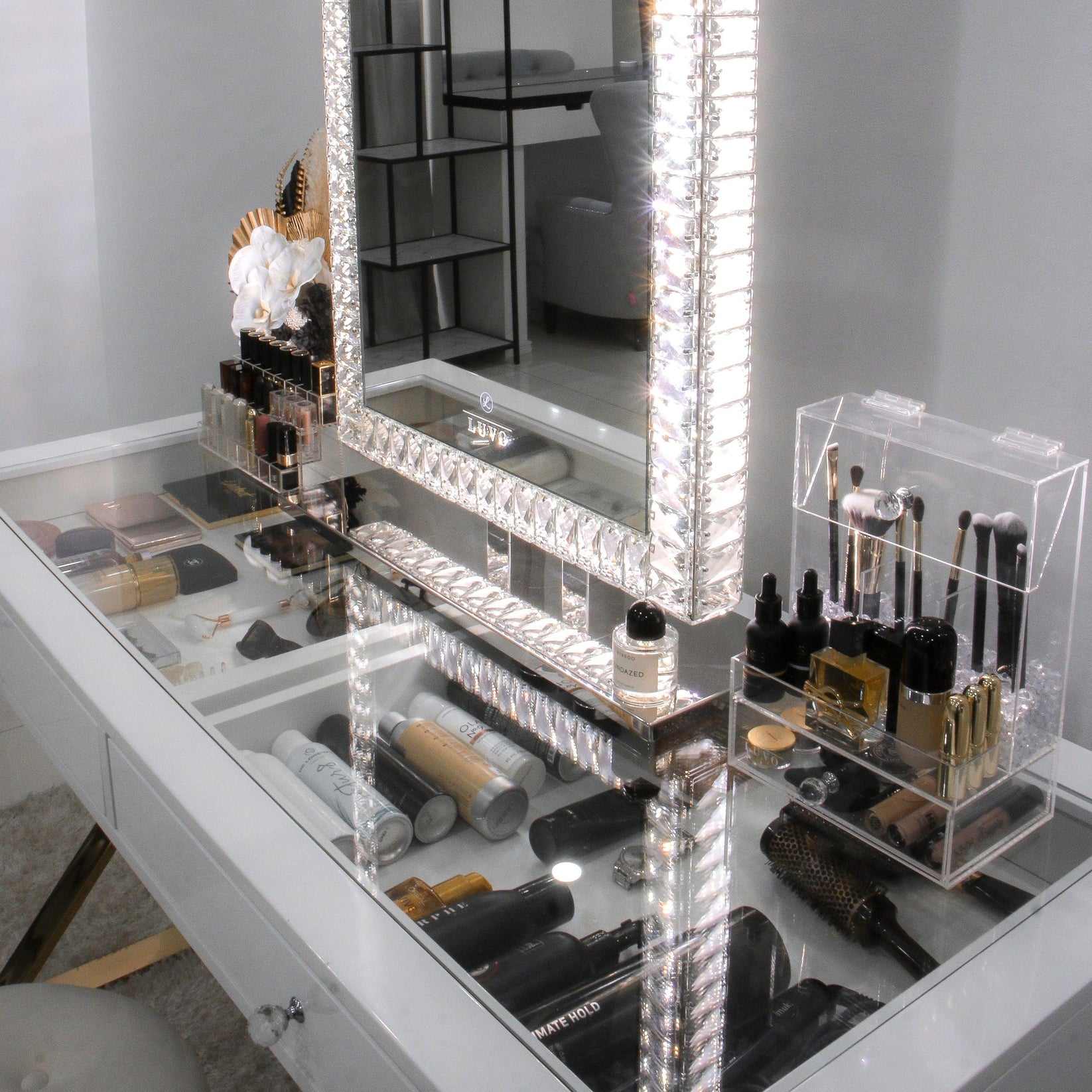 Glass Top Vanity Table – Luvo Store