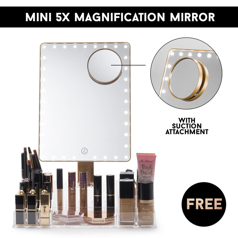 Allure Spotlight Mirror | 5x Magnifying LED Vanity Mirror – Luvo Store